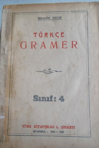Türkçe Gramer Sınıf 4 İbrahim Necmi